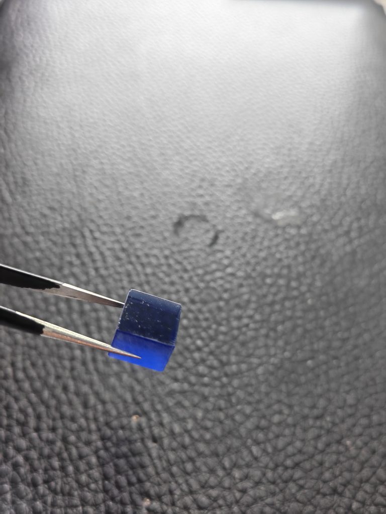Synthetic Roy blue sapphire raw gemstone lab made man made